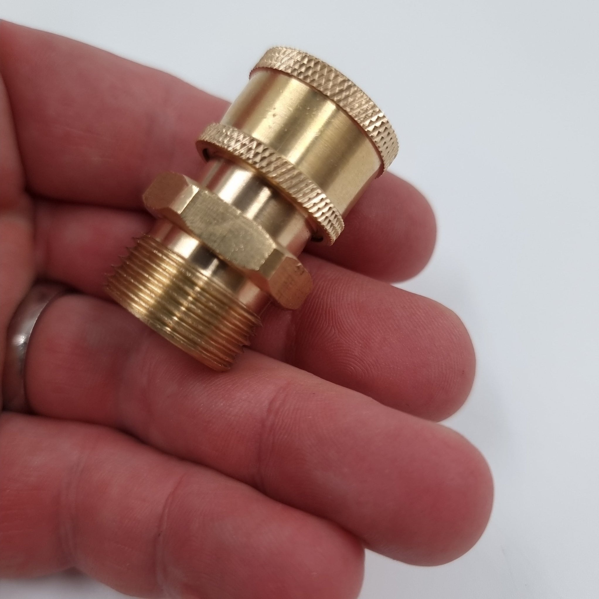 Brass Quick Connect Fitting - Adapter to add quick release. M22-14mm a ...