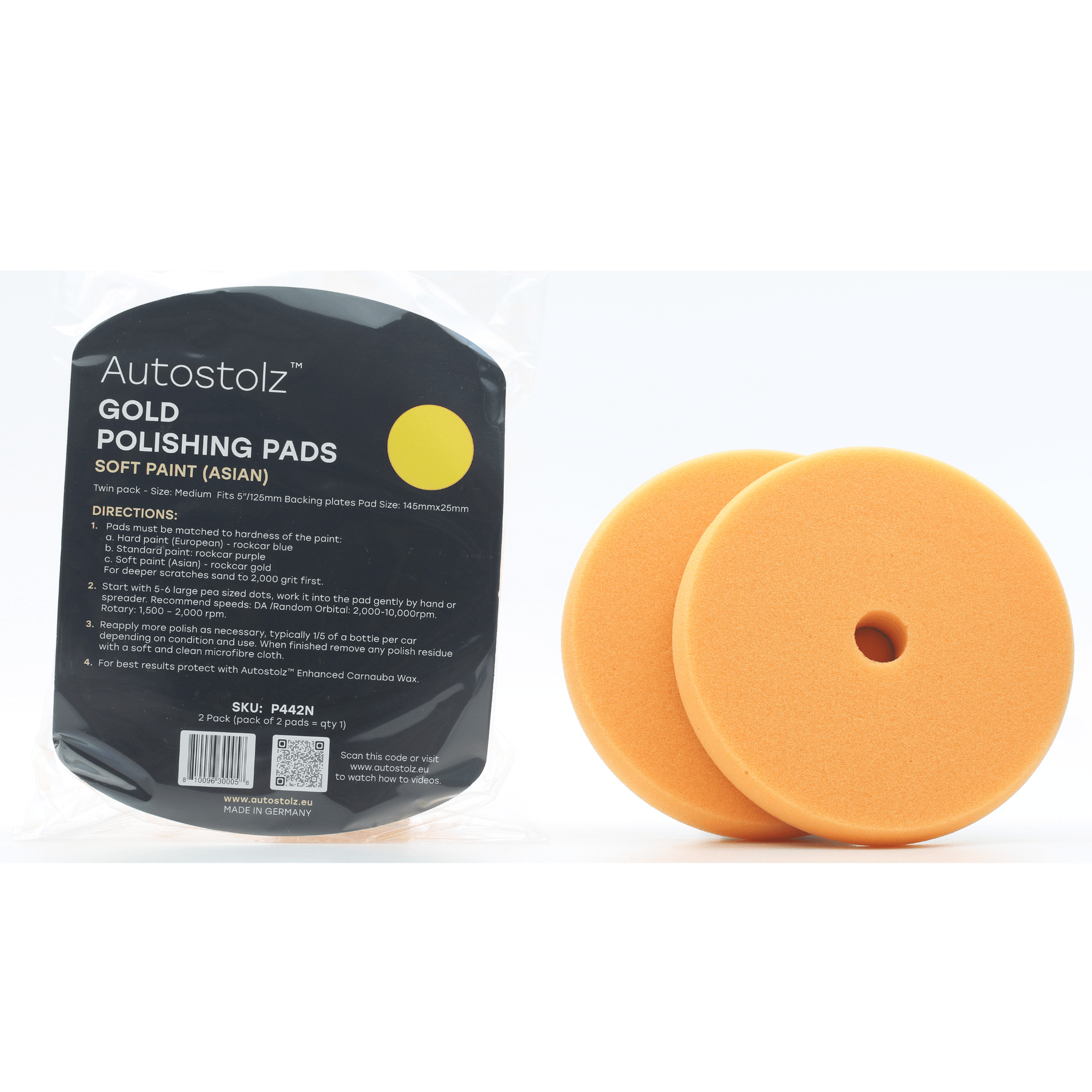 Autostolz/Rockcar Gold Polishing Pads for Soft Paint (Asian 1 step ...