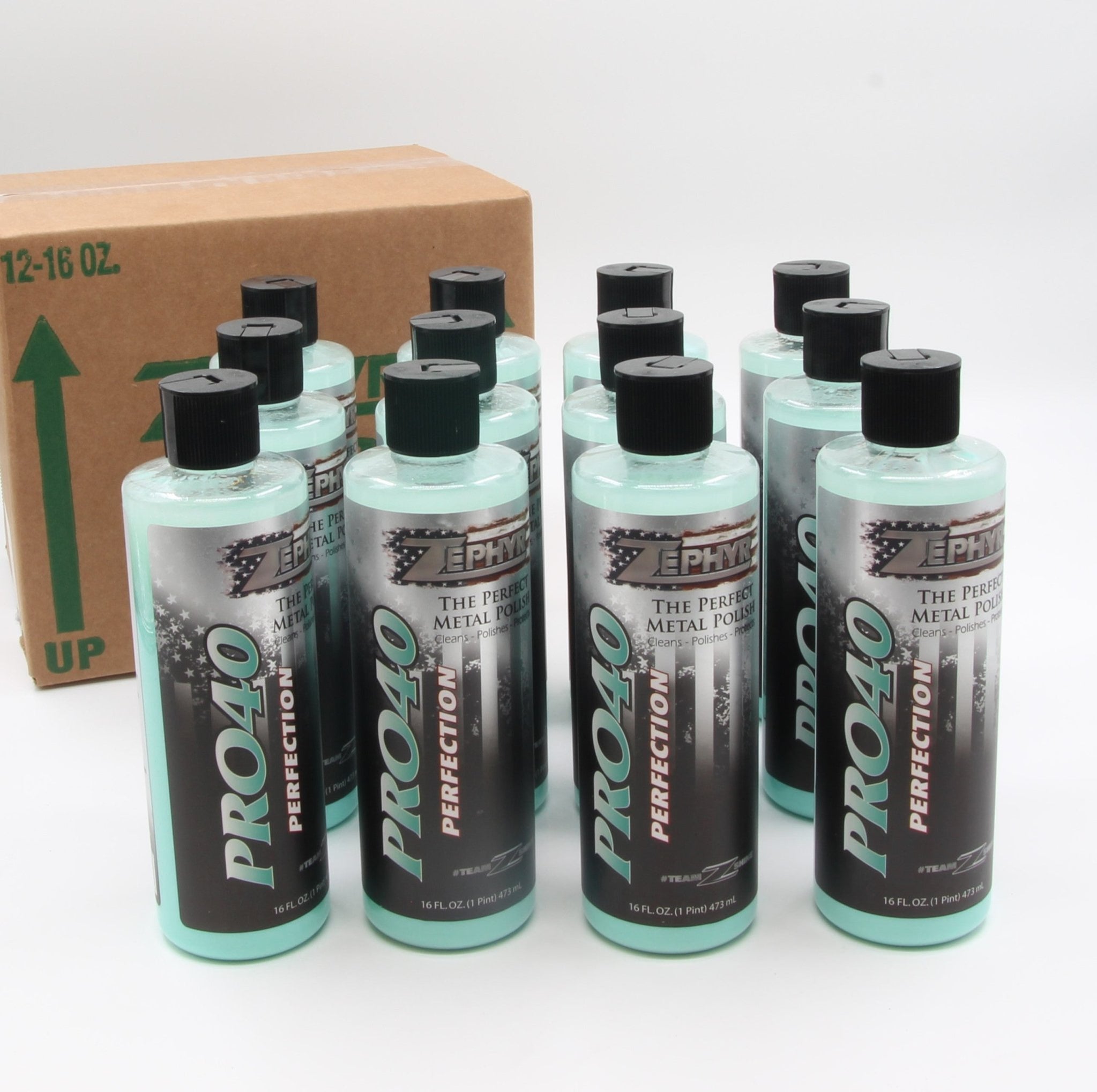 Zephyr Pro 40 Metal Polish - Bulk Box of 12 Bottles (473ml) - Buy & Sa ...